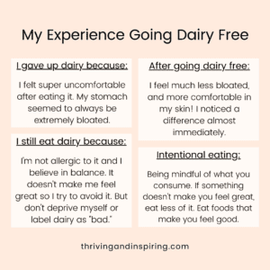 Going Dairy Free: An Honest Talk About Bloating