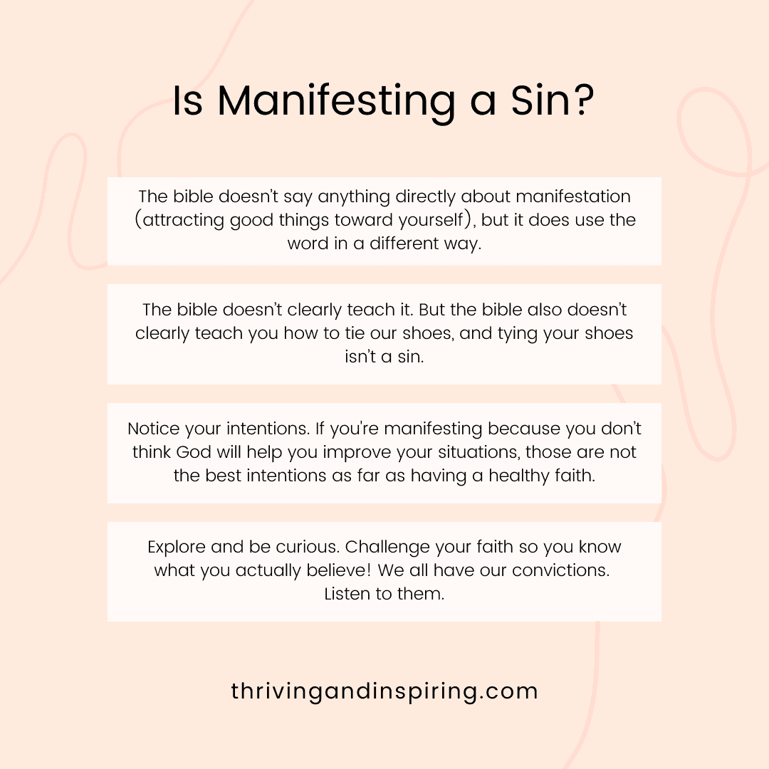 Is Manifesting a sin? A Non-Conservative Christian's Answer